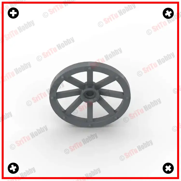 5Pcs LEGO Wagon Wheel Ø33.8 with 8 Spokes with Notched Hole | 4489 ...